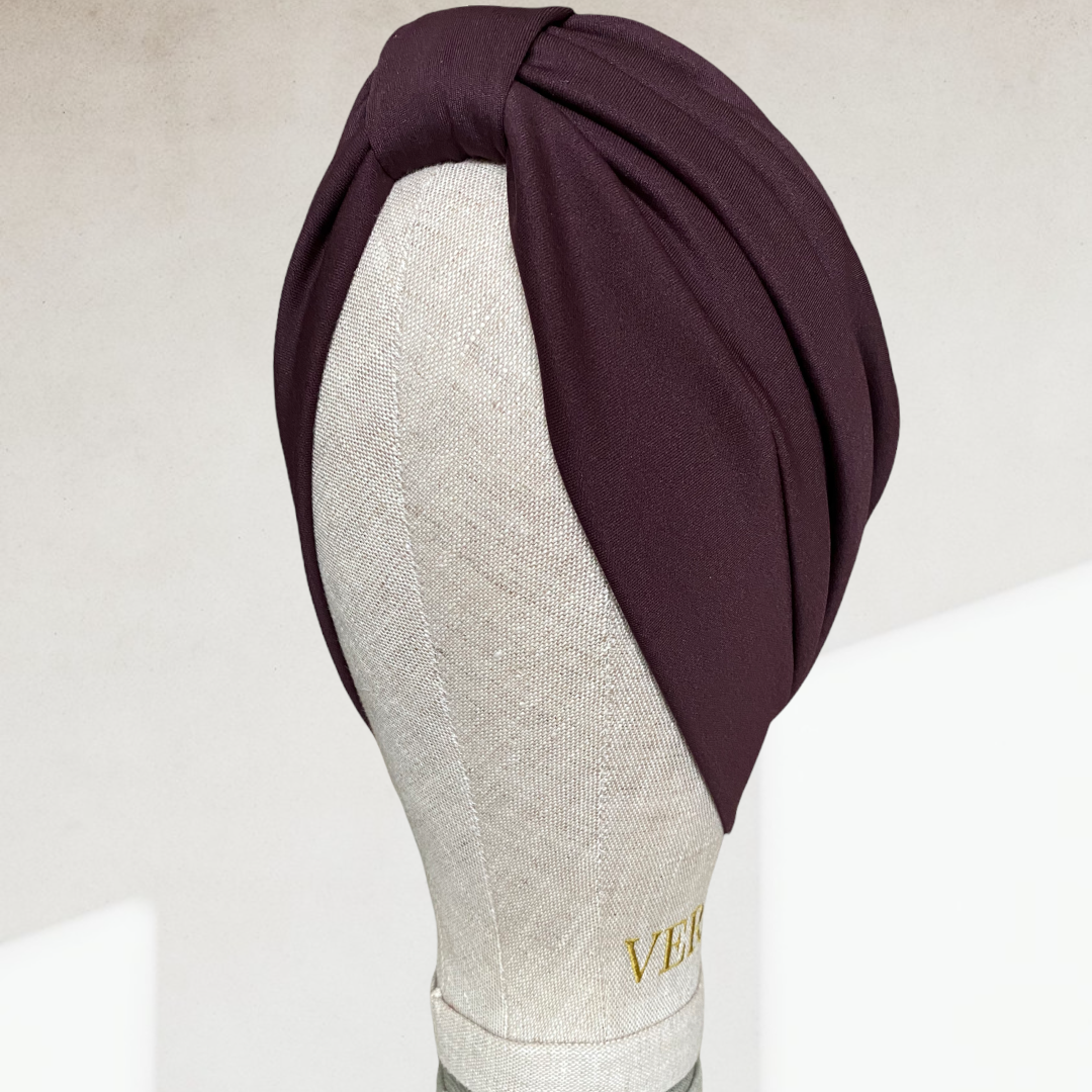 Maroon classic turban – VeraaLondon